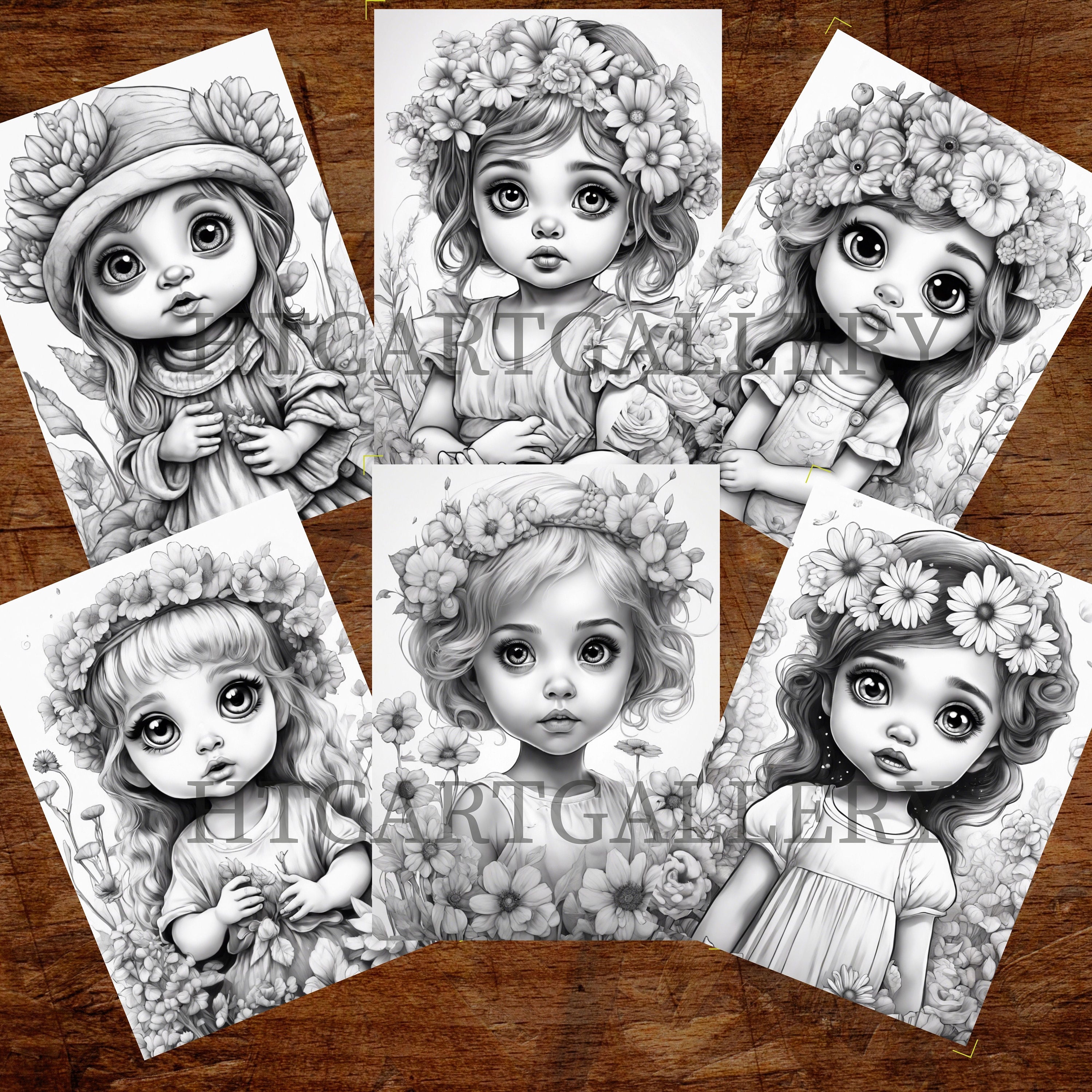 Cute Flower Baby Coloring Book,adorable Baby Coloring Book for Adults ...