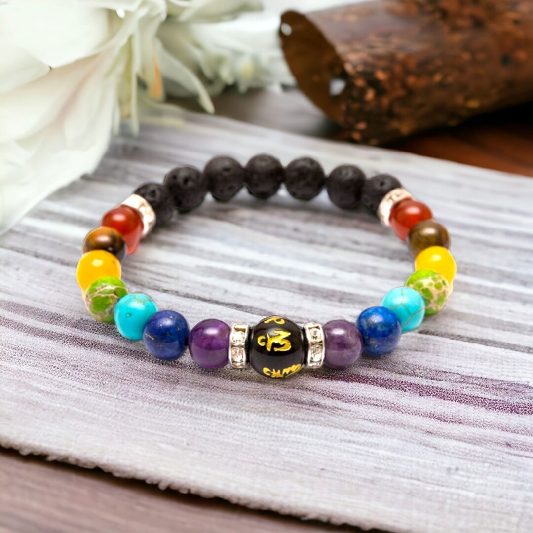 Power of Healing Crystals With 2pcs Chakra Bracelet Set for Yoga ...