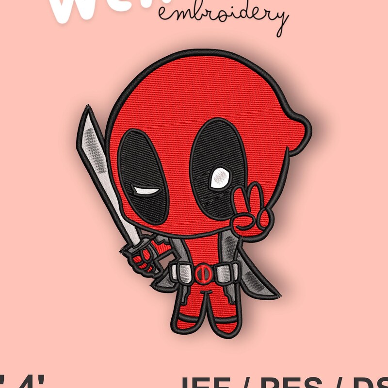 Deadpool Embroidery - Etsy