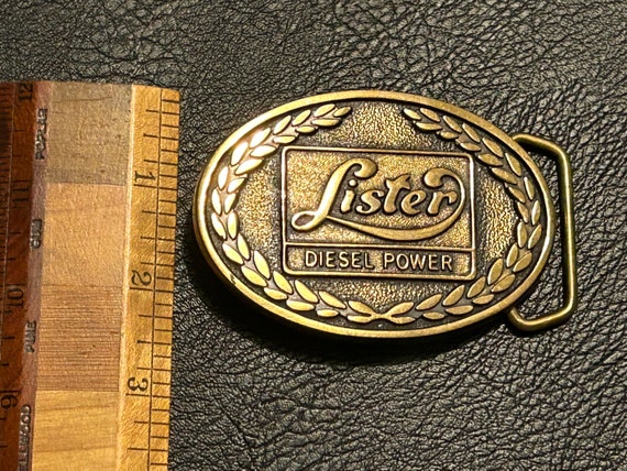 Lister Diesel Power Belt Buckle, made by BTS Solid Br… - Gem