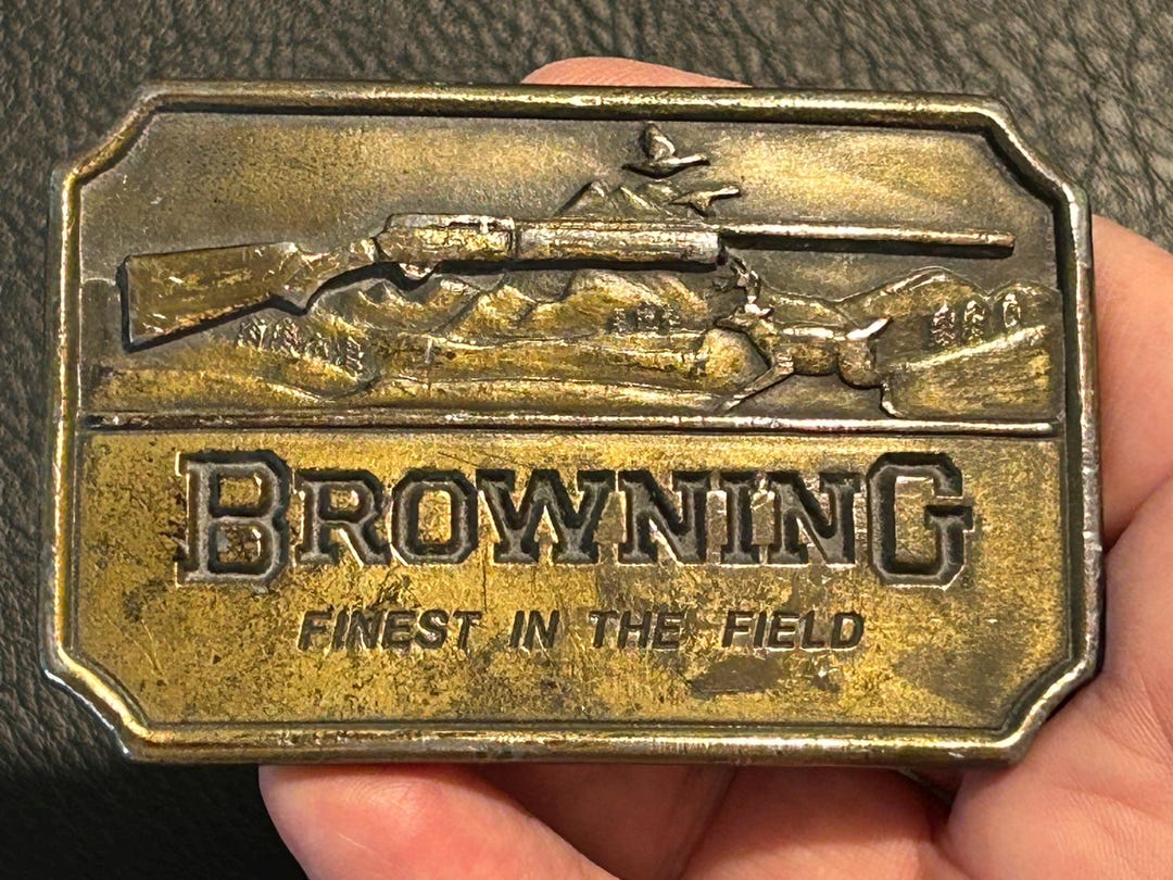 Browning, Finest in the Field Belt Buckle, by Indiana Metal Craft ...