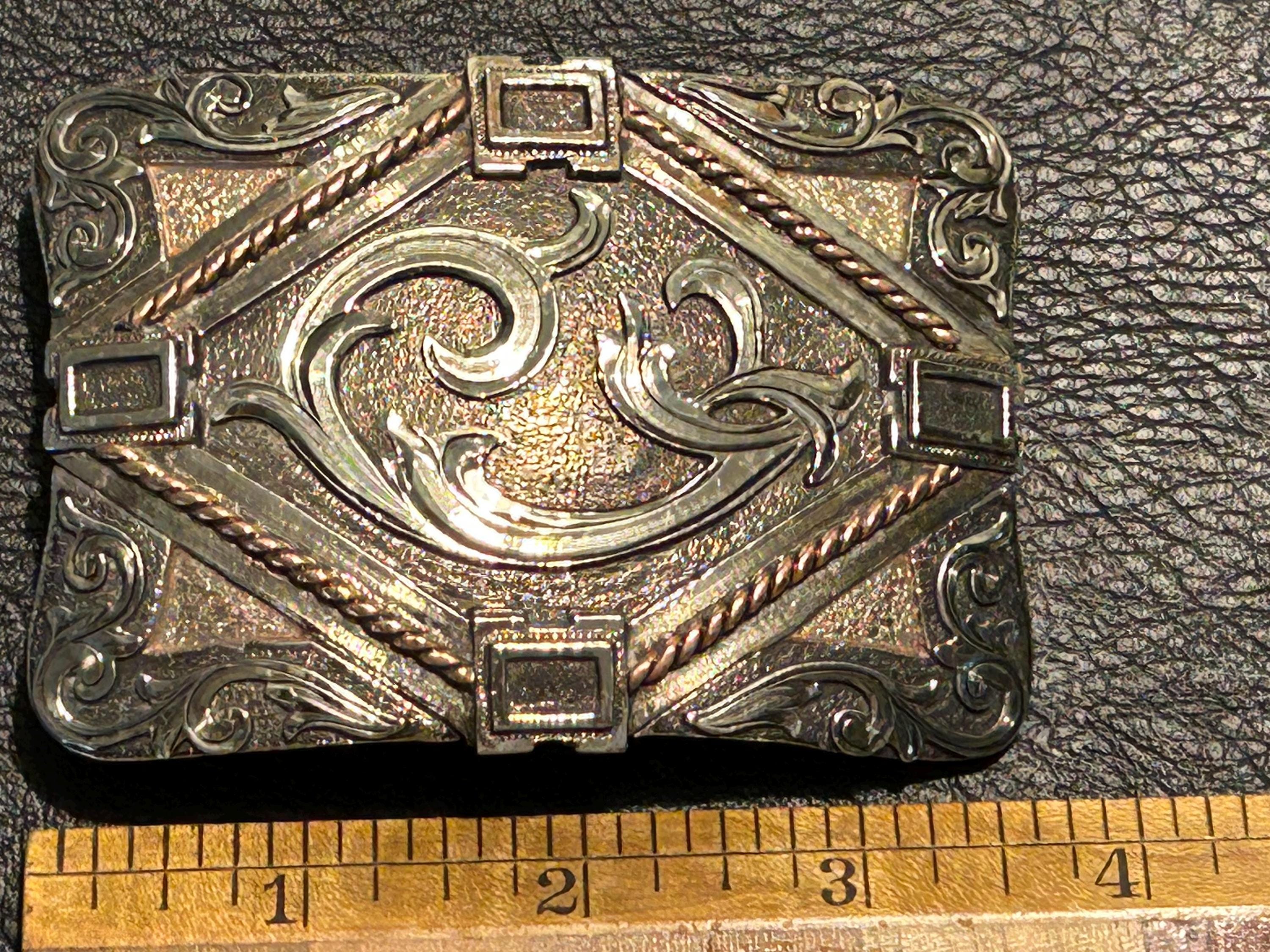 Designer Belt Buckle by Augus Buckles, Preowned,light Wear, Brass and ...