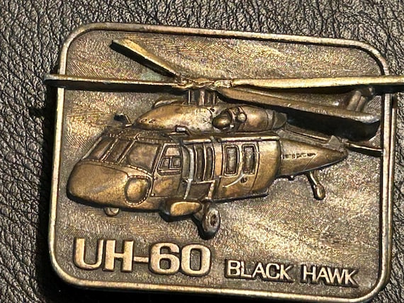 1983 UH-60 Black Hawk Belt Buckle, by the Buckle Conn… - Gem