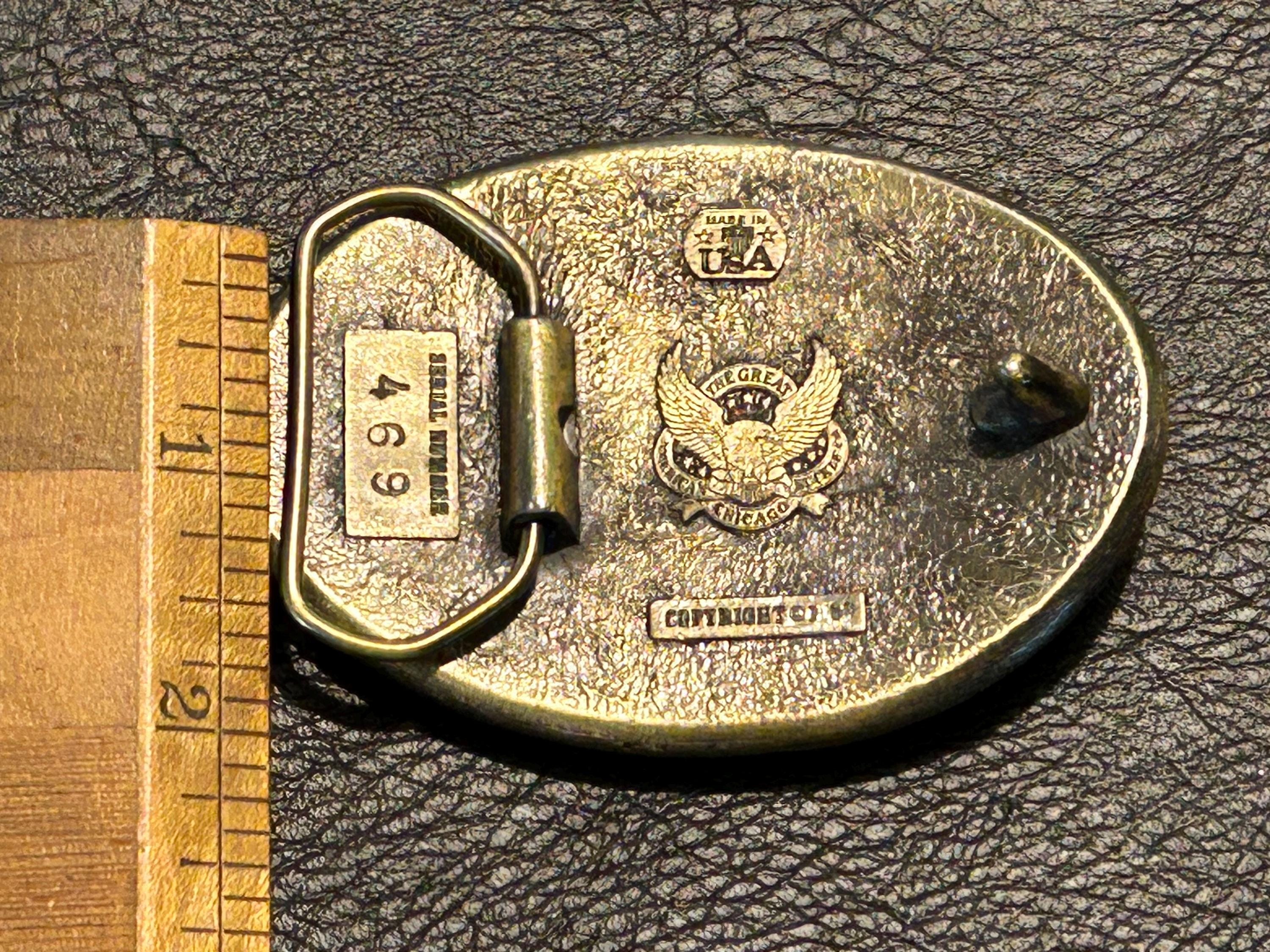 Texas Armadillo Belt Buckle, 1980 Great American Buckles, Chicago, USA ...