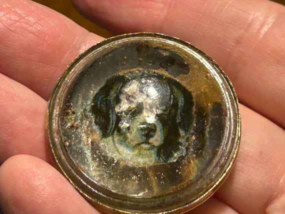 Antique Dog picture for Horse Bridle Bit, Brass Roset… - Gem