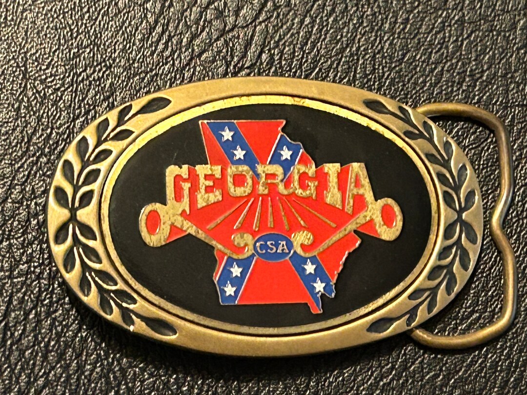 Georgia CSA Belt Buckle Solid Brass Taiwan - Etsy