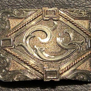 Designer Belt Buckle by Augus Buckles, Preowned,light Wear, Brass and ...