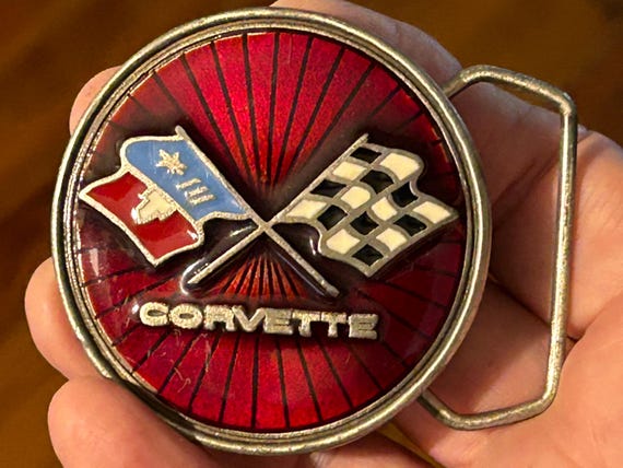 1976 Corvette Correct Front Emblem Choisonne Glass Be… - Gem