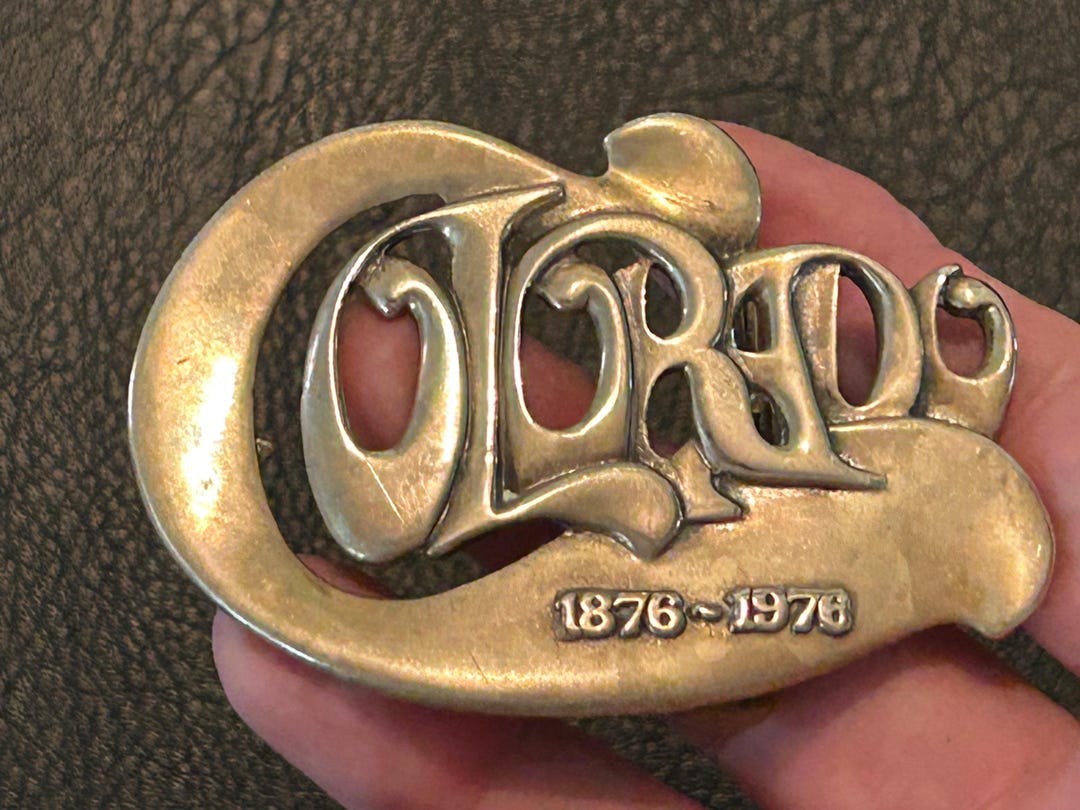 Colorado Belt Buckle, 1970s, Very Rare, 1876-1976, Solid Brass - Etsy