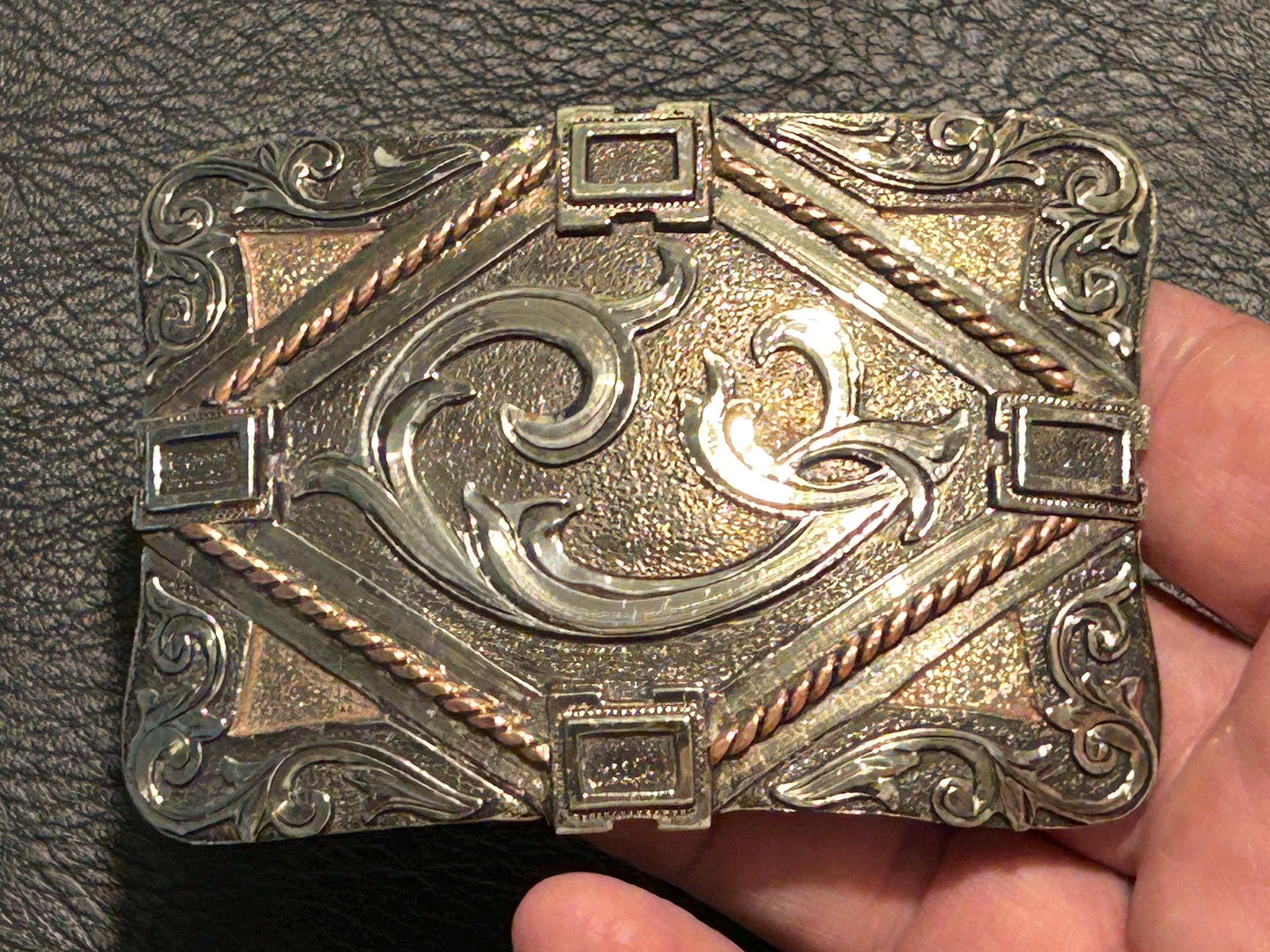 Designer Belt Buckle by Augus Buckles, Preowned,light Wear, Brass and ...
