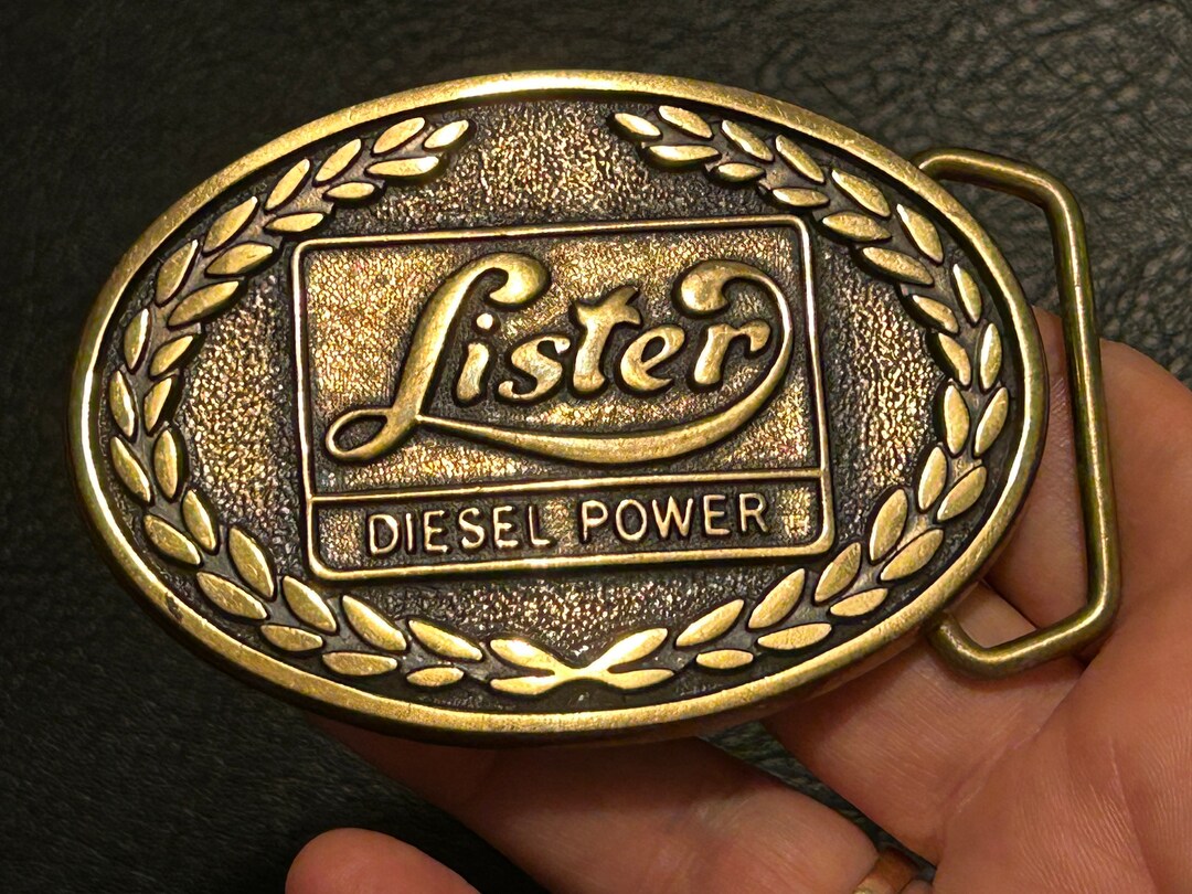 Lister Diesel Power Belt Buckle, Made by BTS Solid Brass, USA - Etsy