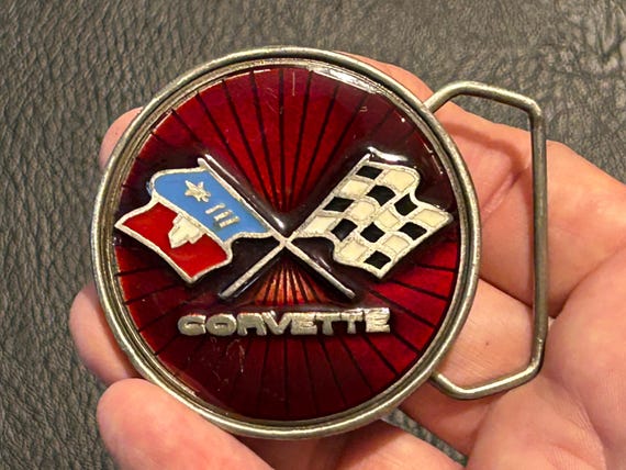 1976 Corvette Correct Front Emblem Choisonne Glass Be… - Gem