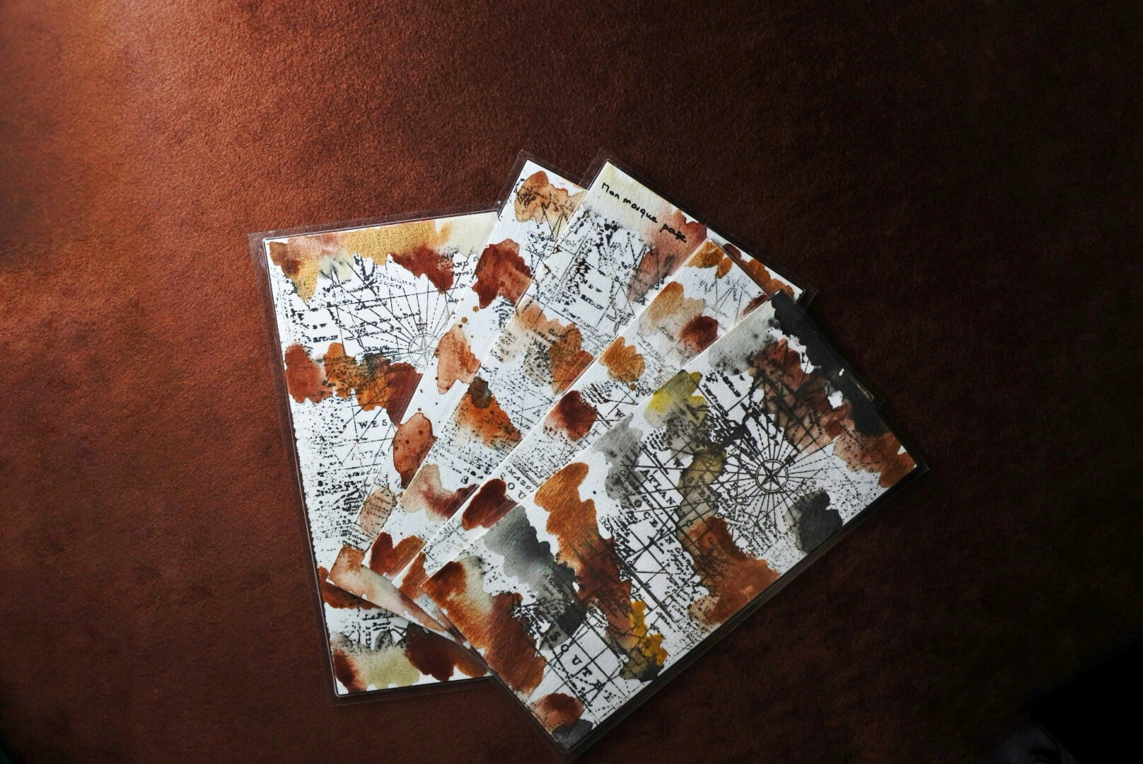 Map of the World Bookmark Series Watercolor HANDMADE. Unique Pieces. - Etsy