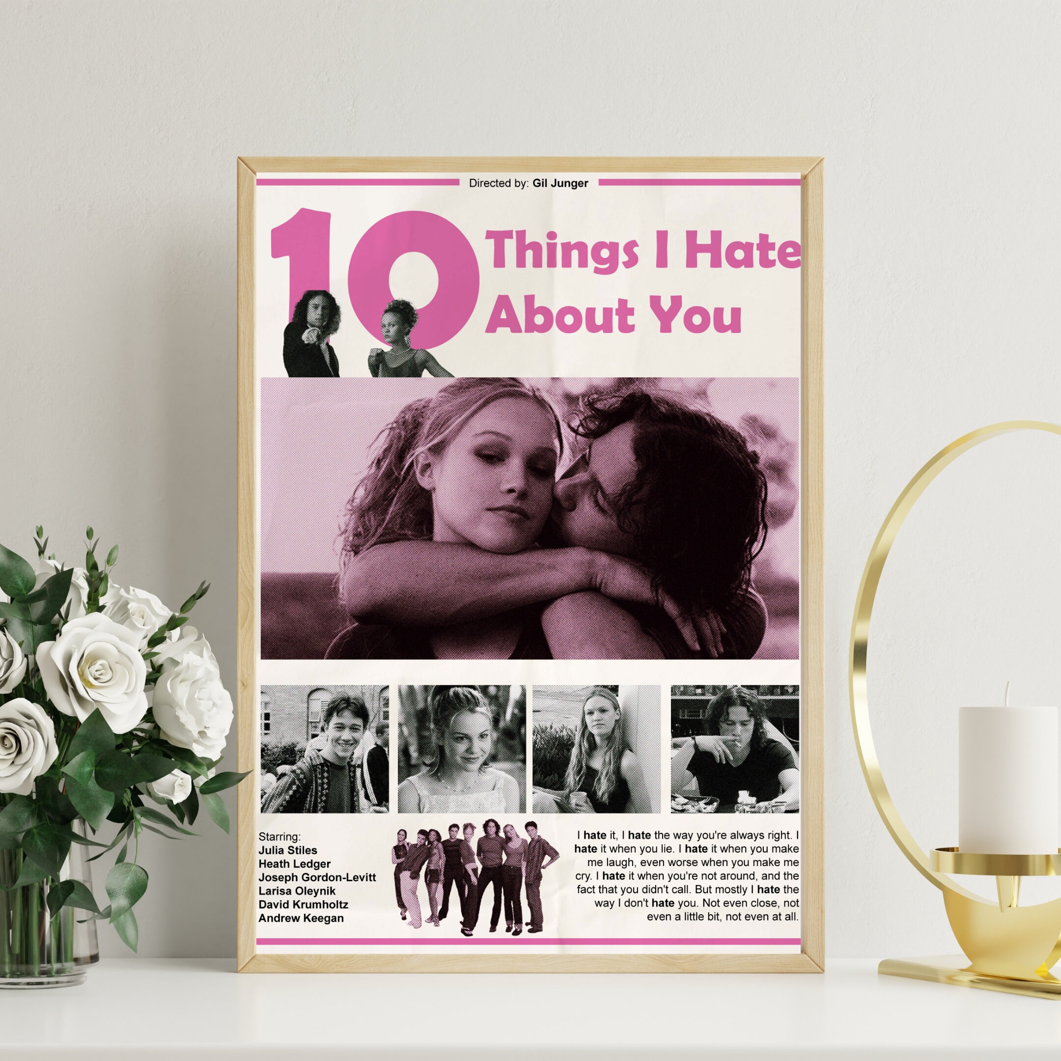 Movie Poster 10 Things I Hate About You Digital Download Kat Stratford ...