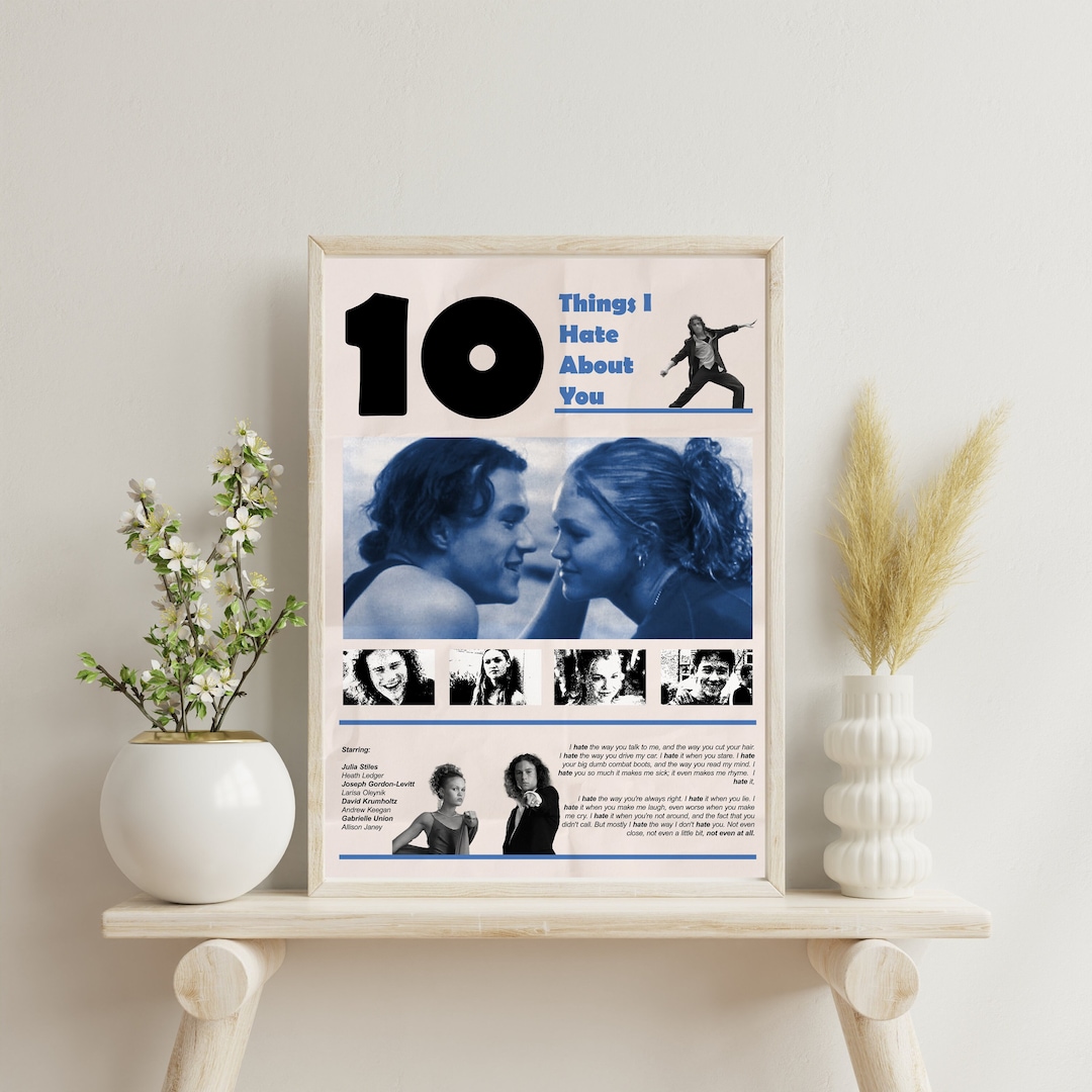 Movie Poster 10 Things I Hate About You Digital Download Kat Stratford ...