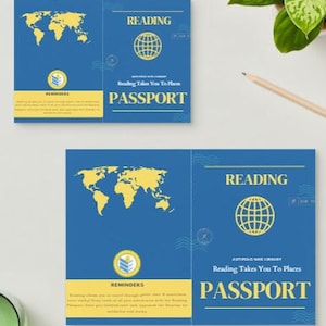 Editable and Printable Digital Reading Passport Template - Etsy