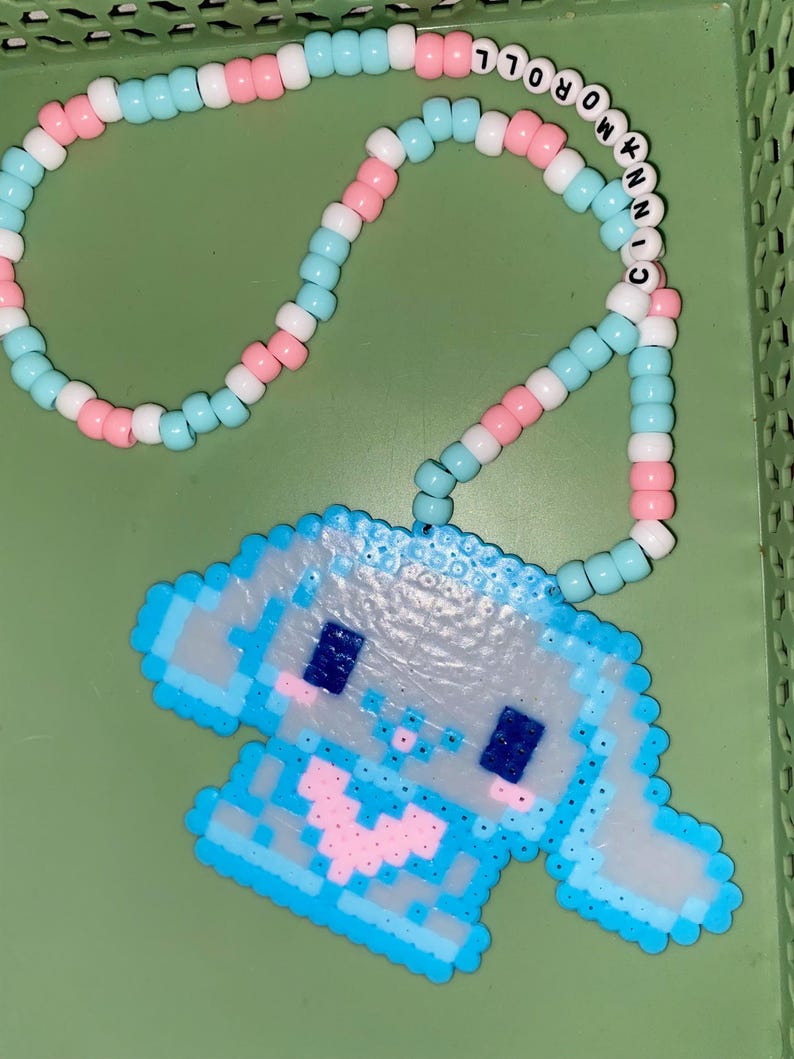 Cinnamoroll Rave Kandi Necklace Sanrio Perler Necklaces EDM Rave Candy ...