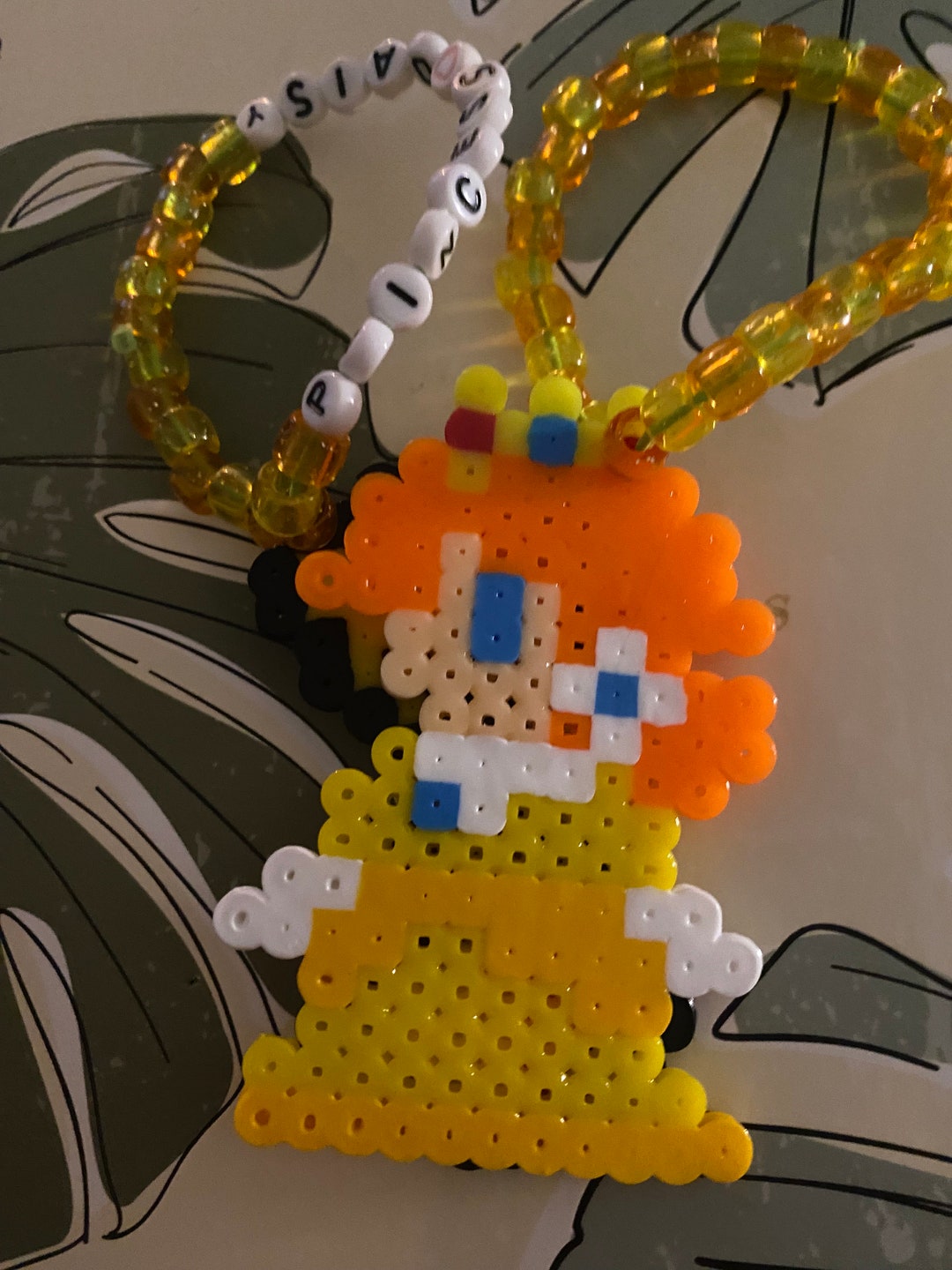 Princess Daisy From Super Mario Bros Rave Perler Bracelet ...