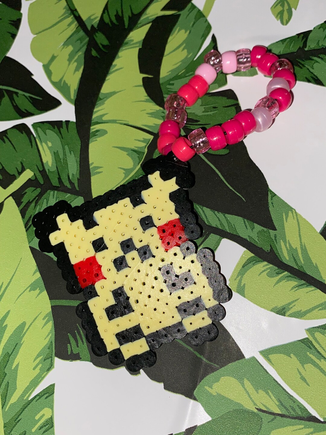 Pikachu Pokémon EDM Rave Perler Kandi Bracelet Glow in the Dark Yellow ...