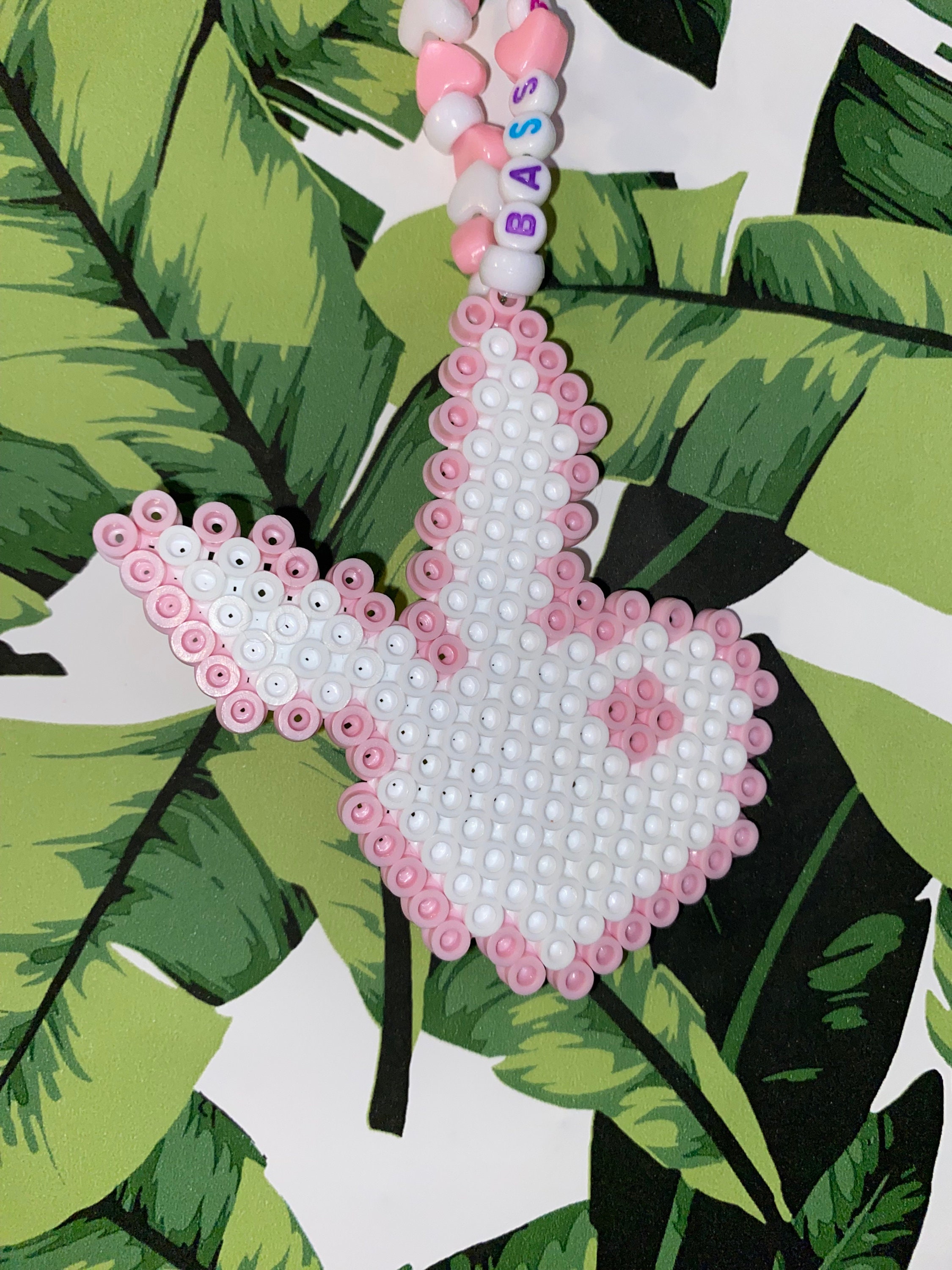 Playboy Bunny Pony Bead Perler Kandi Bracelet With Choice of Free Gift ...