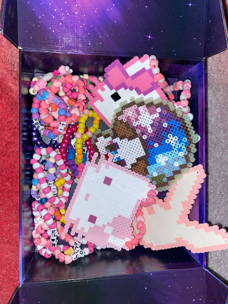 Rave Starter Kit 20 Pack of Rave Kandi, 1 Perler Necklace, 1 Perler ...