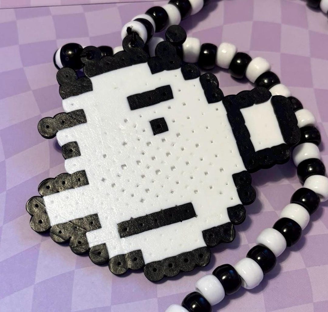 Rodrick Heffley Rave Kandi Necklace- Black and White EDM PLUR Rave Gear ...