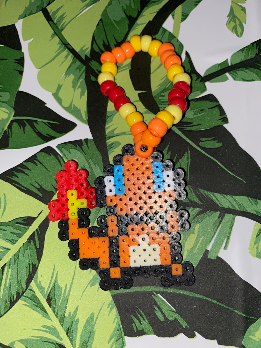 Charizard, Pokémon Glow in the Dark EDM Rave Perler Kandi Bracelet With ...