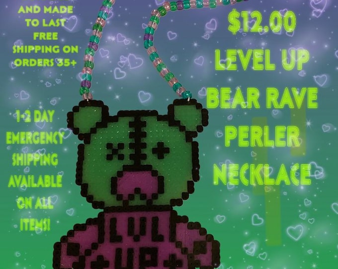 Deadmau8 Perler Set / Rave Kandi / Festival Kandi / Perler Necklace Set ...