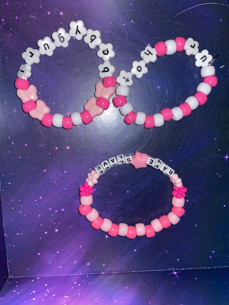 50 Custom Kandi Bracelets Rave Accessories PLUR EDM RAVE Rave Bracelet ...