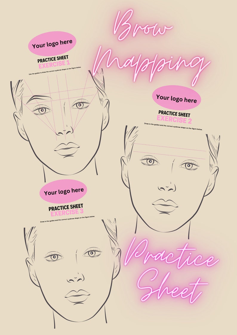 Brow Practice Sheet (digital & Printable) - Etsy