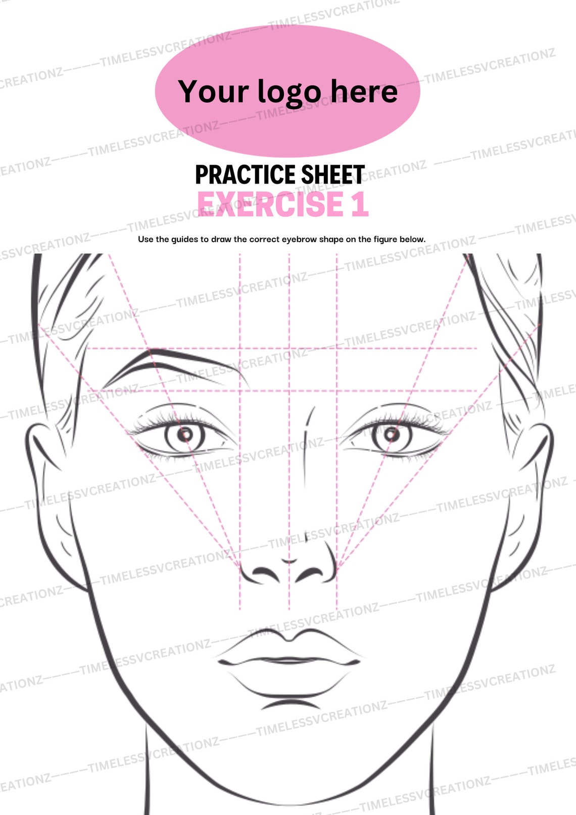 Brow Practice Sheet (digital & Printable) - Etsy