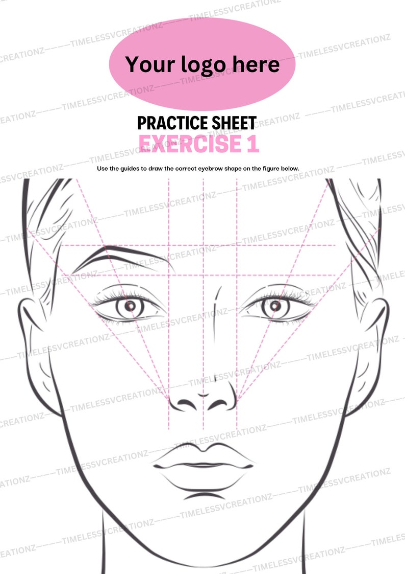 Brow Practice Sheet (digital & Printable) - Etsy