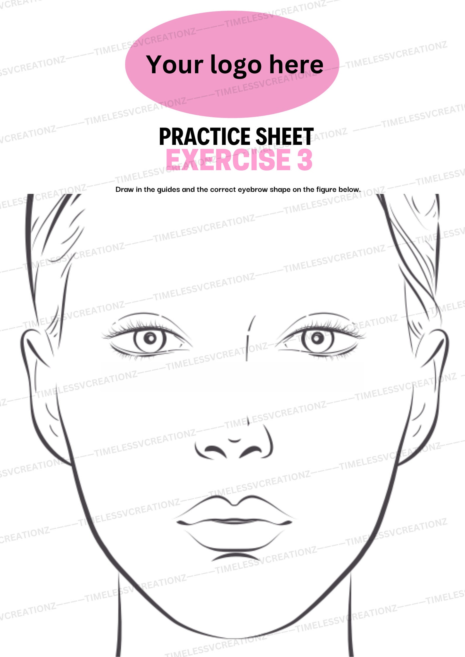 Brow Practice Sheet digital & Printable - Etsy
