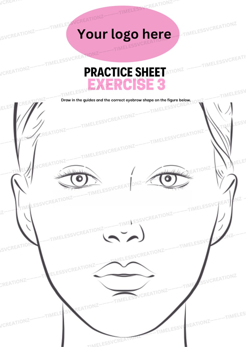 Brow Practice Sheet (digital & Printable) - Etsy