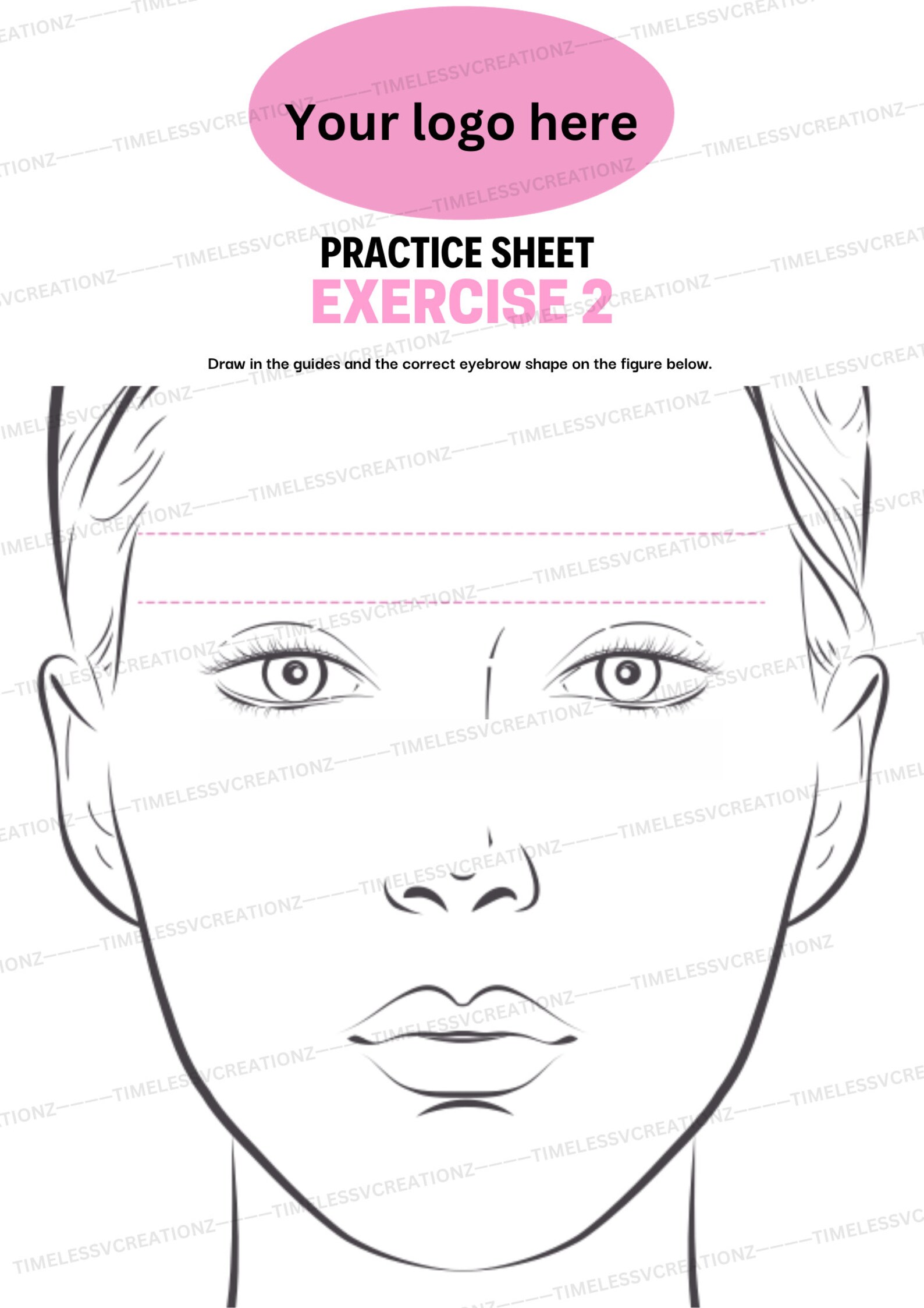 Brow Practice Sheet digital & Printable - Etsy