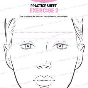 Brow Practice Sheet (digital & Printable) - Etsy