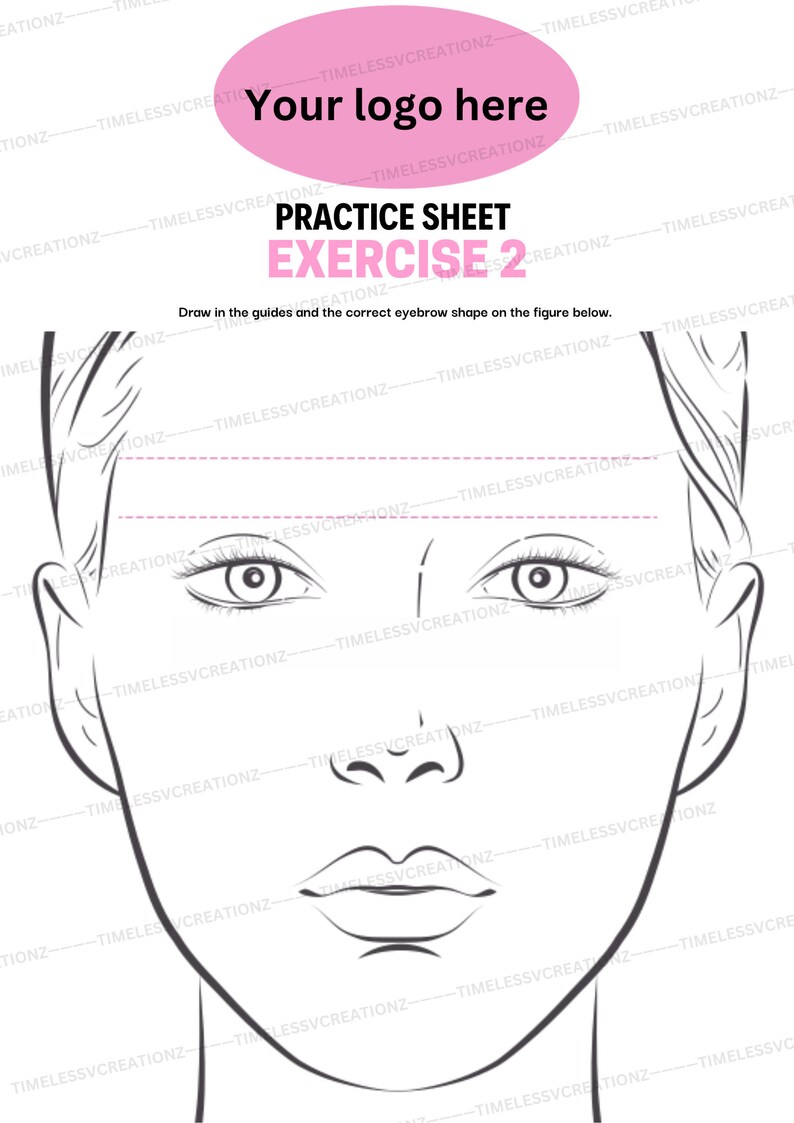 Brow Practice Sheet (digital & Printable) - Etsy