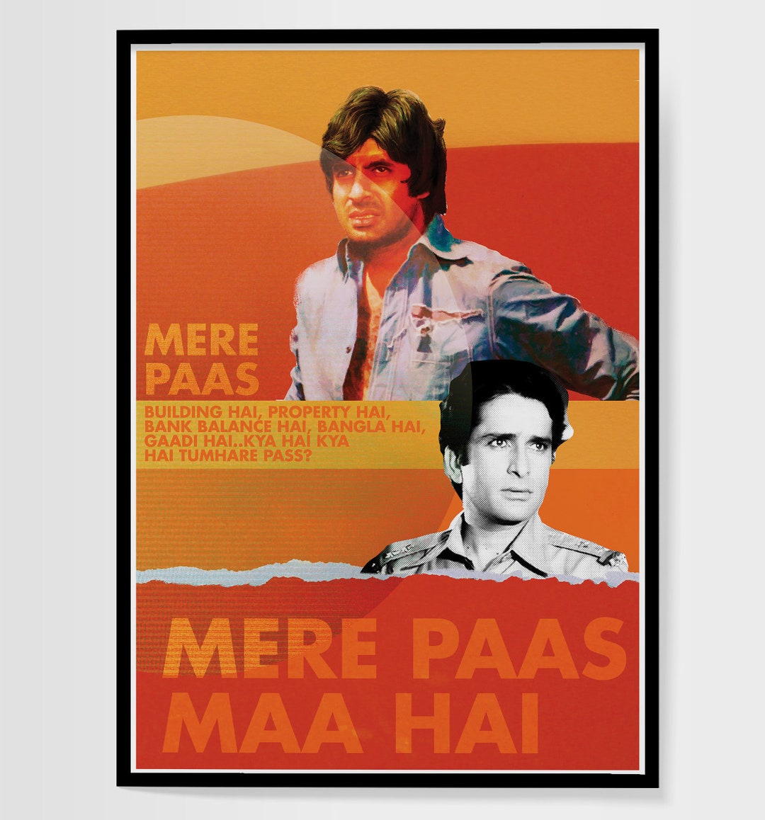 Gifts for Bollywood Fan Digital Poster Download Amitabh Bachchan Mere ...
