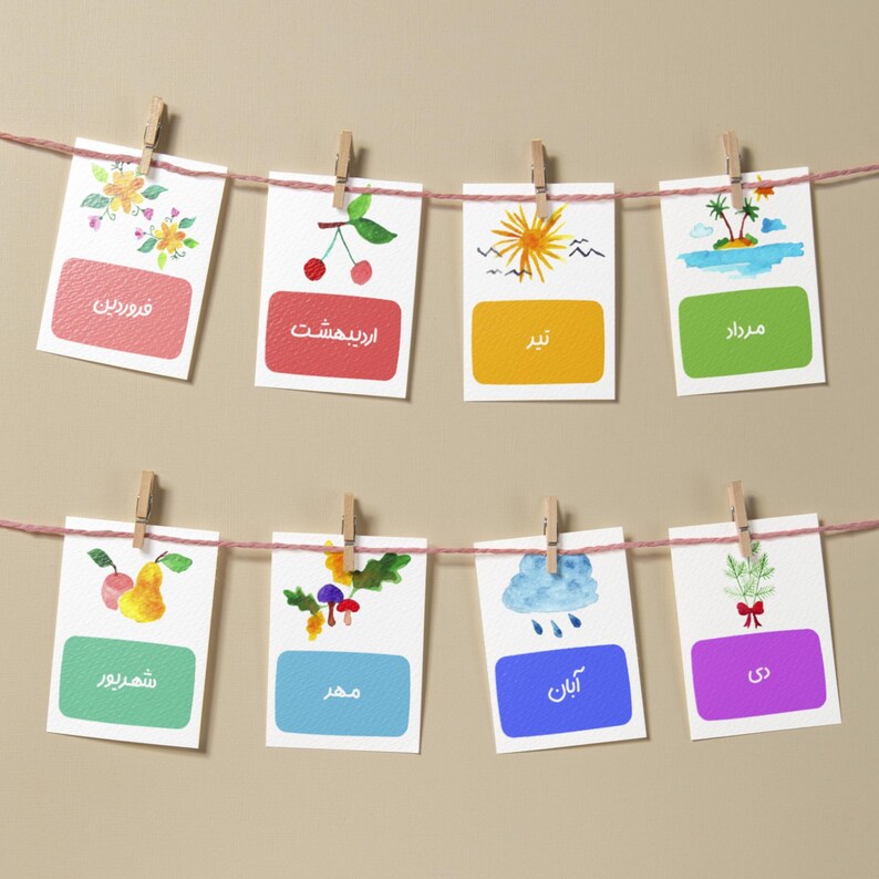 Farsi Months of the Year Flashcards | Learn Farsi Months of the Year ...