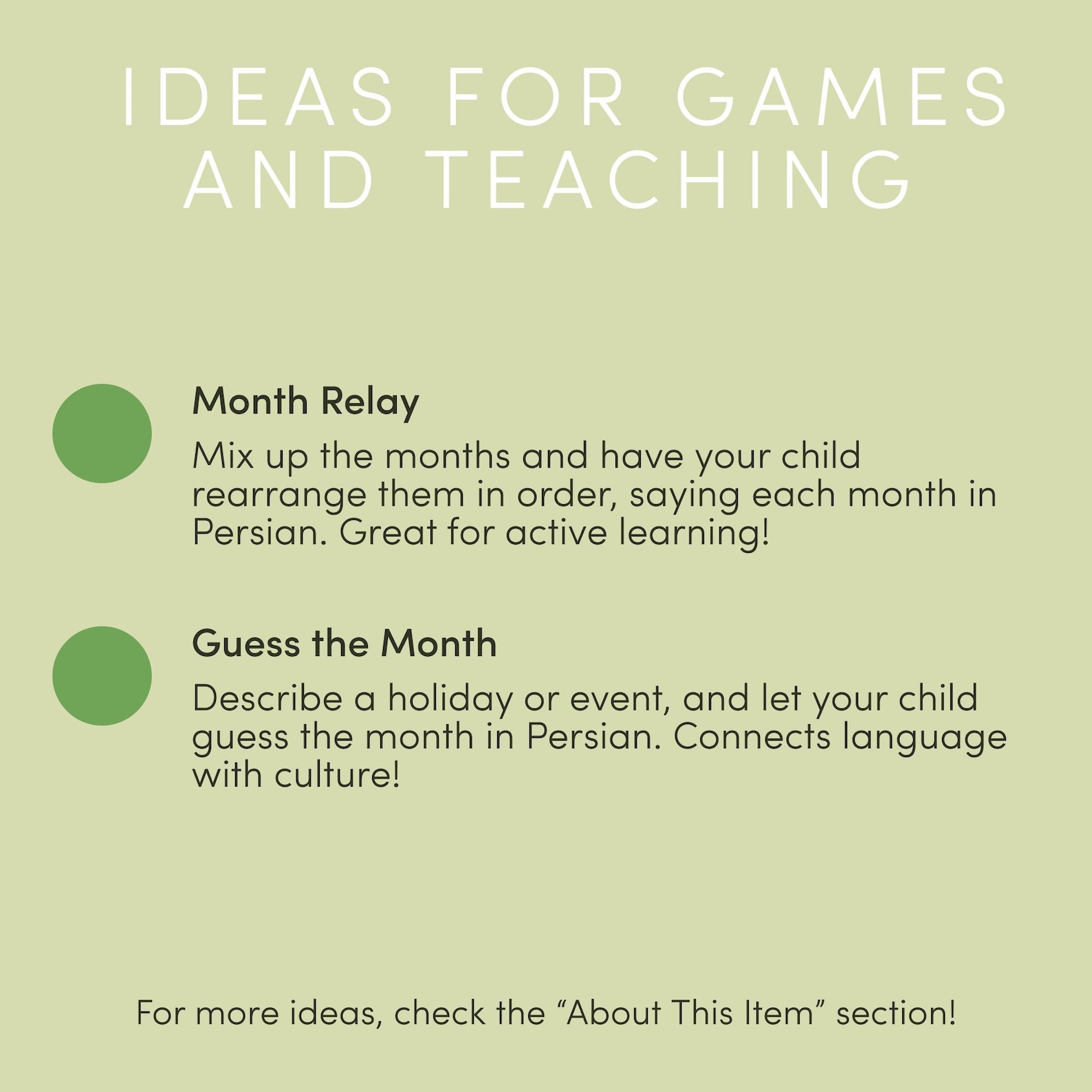 Persian Educational Poster for Months | Persian Months of the Year ...