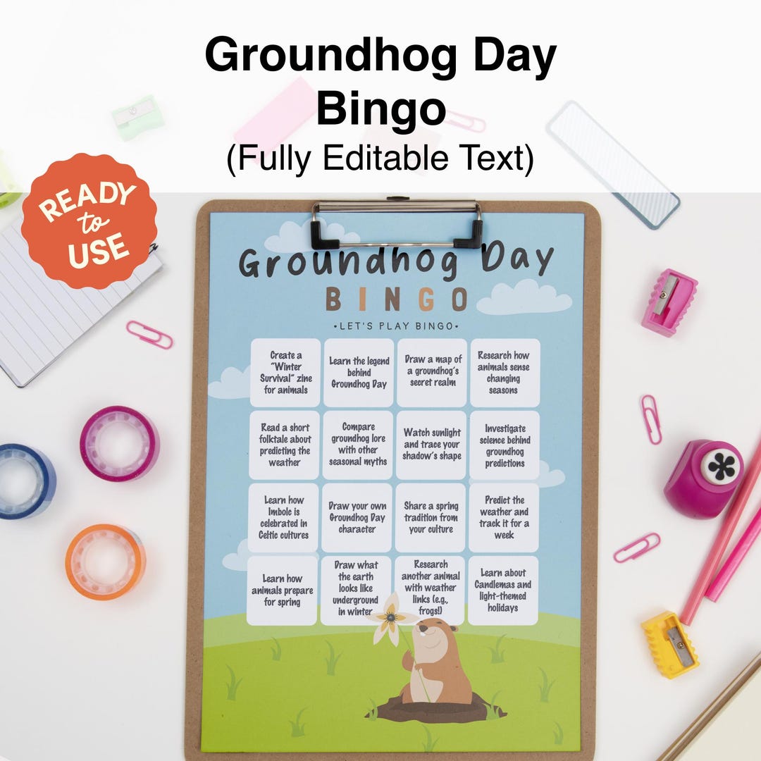 Groundhog Day Bingo | Explore Seasons, Folklore, and Spring Traditions ...