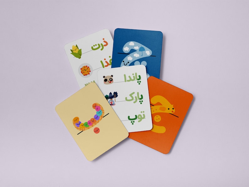 Persian Alphabet Flash Cards Farsi Alphabet Flash Cards Persian ...