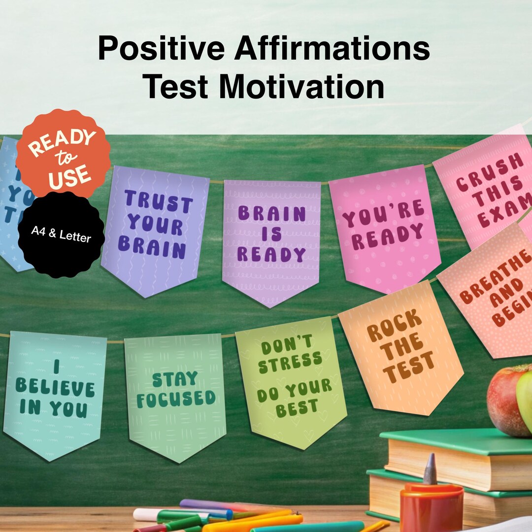 Positive Affirmations Test Motivation | Boost Confidence Before Exams ...
