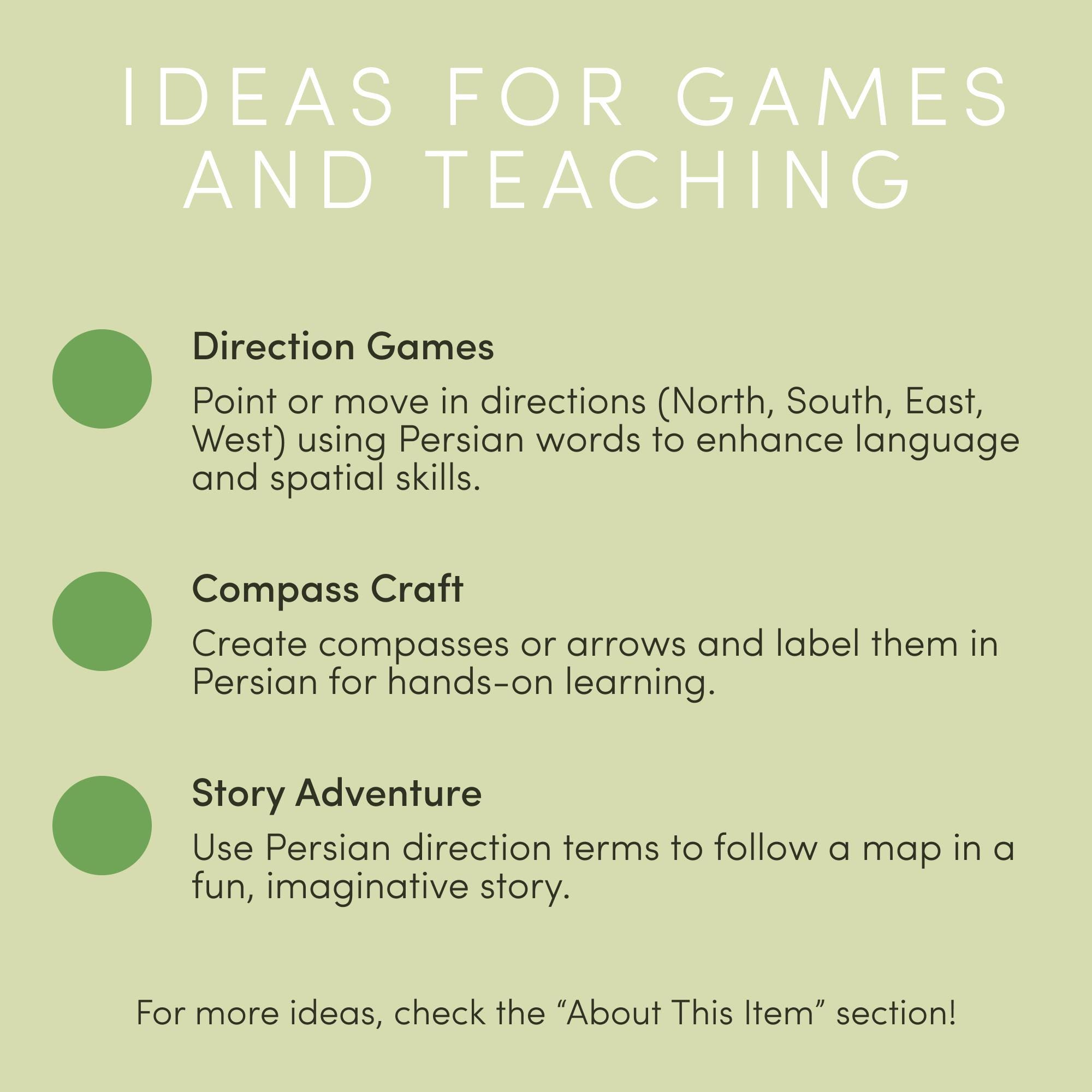 Persian Educational Poster for Compass | Printable Persian Compass ...