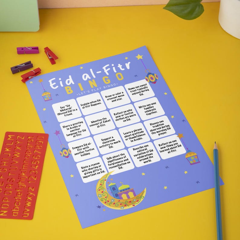 Eid Al-fitr Bingo Game | Eid Al-fitr Bingo Card | Eid Al-fitr Activity ...