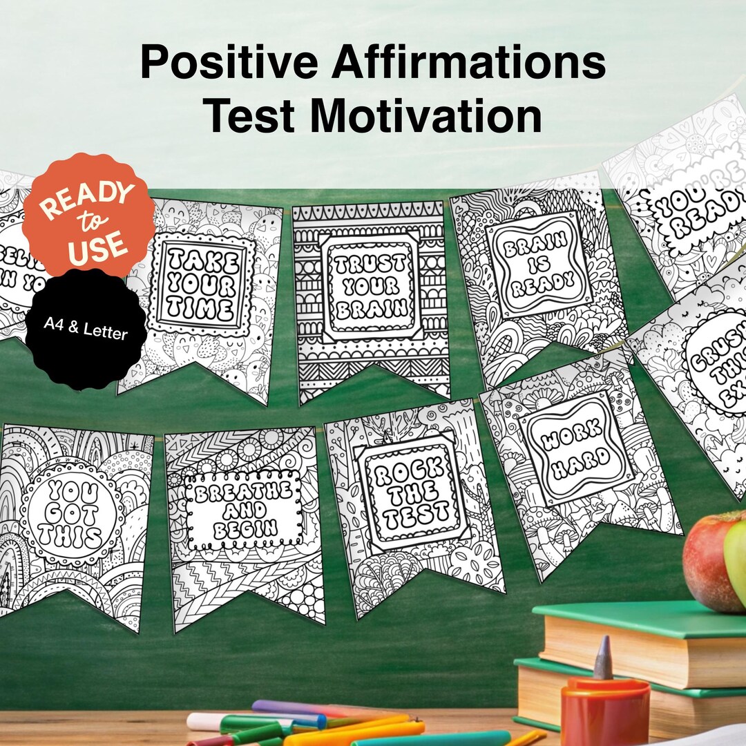 Positive Affirmations Test Motivation | Boost Confidence Before Exams ...