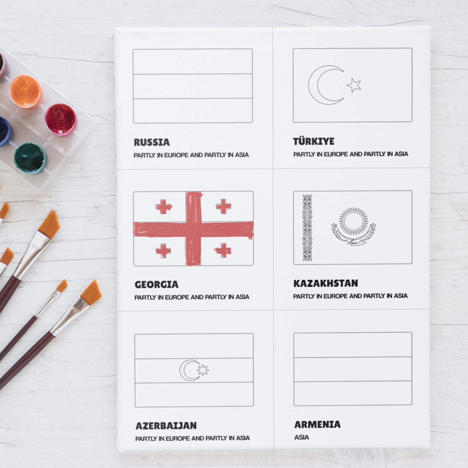 Flags Coloring Pages for Kids | Flags Around the World Coloring ...