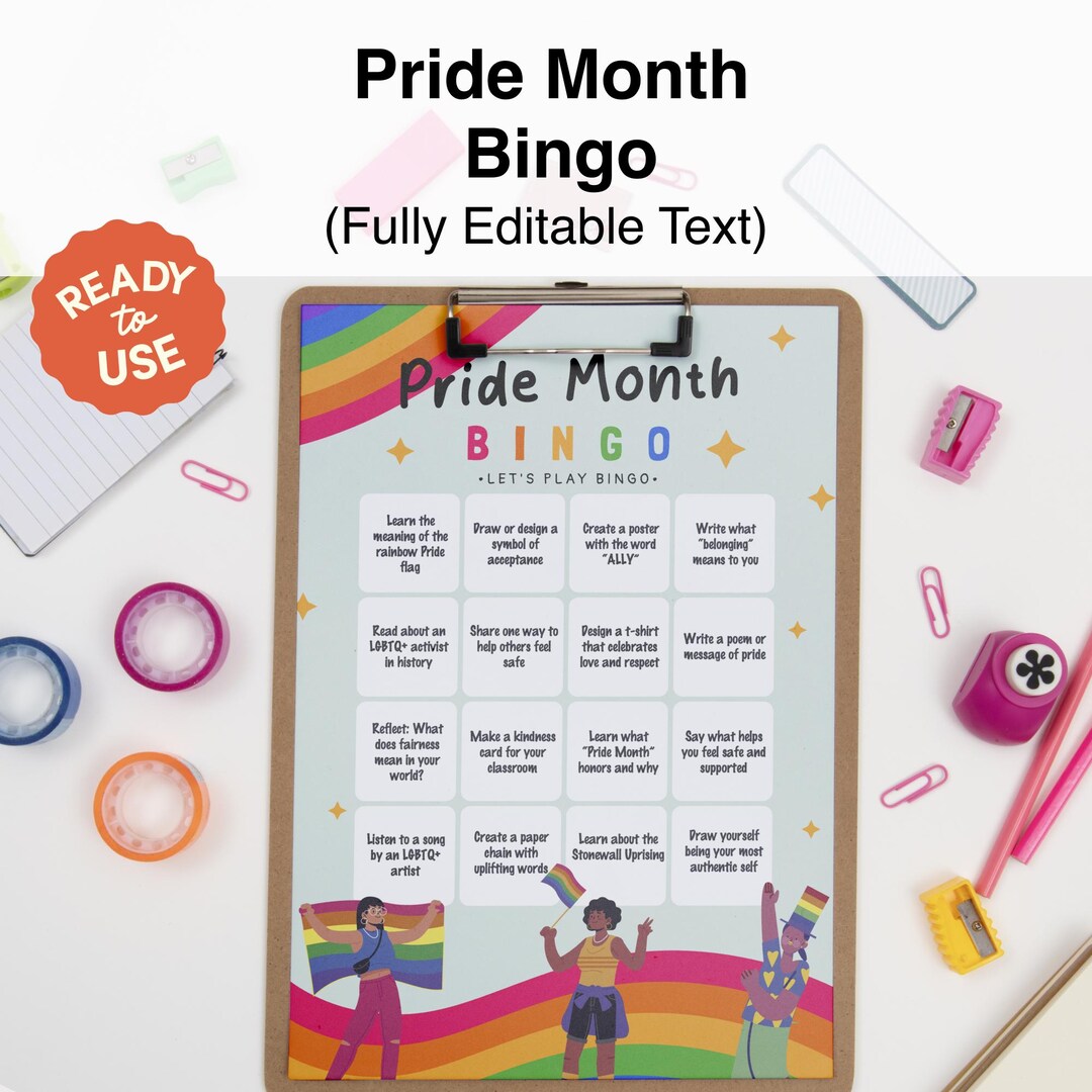 Pride Month Bingo | Printable LGBTQ+ Awareness & Inclusion Activity for ...
