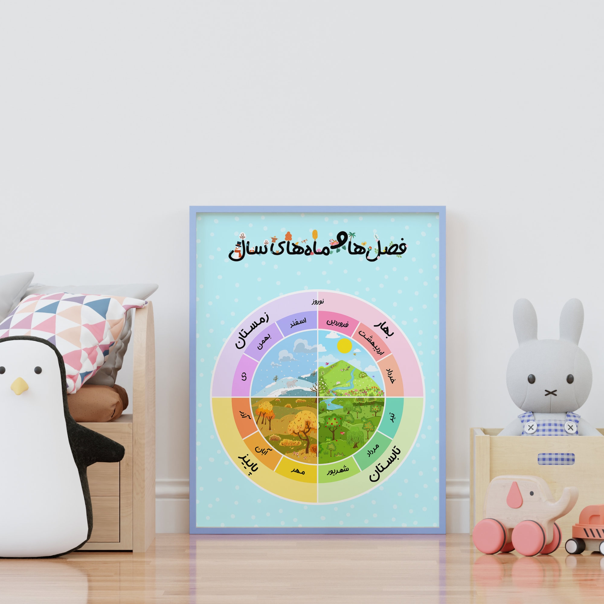 Persian Months and Seasons Poster | Educational Persian Wall Art ...