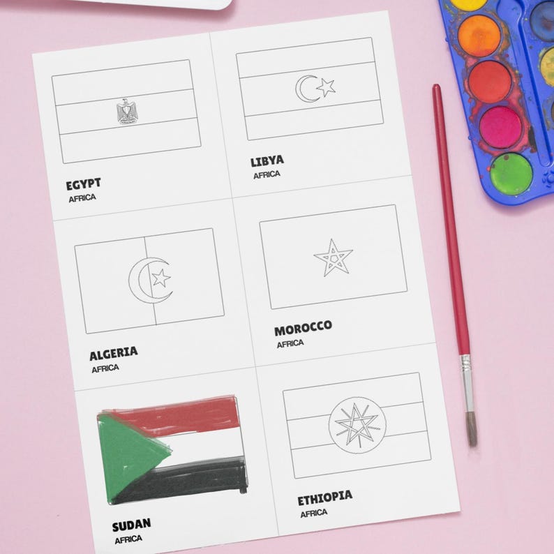 Flags Coloring Pages for Kids | Flags Around the World Coloring ...